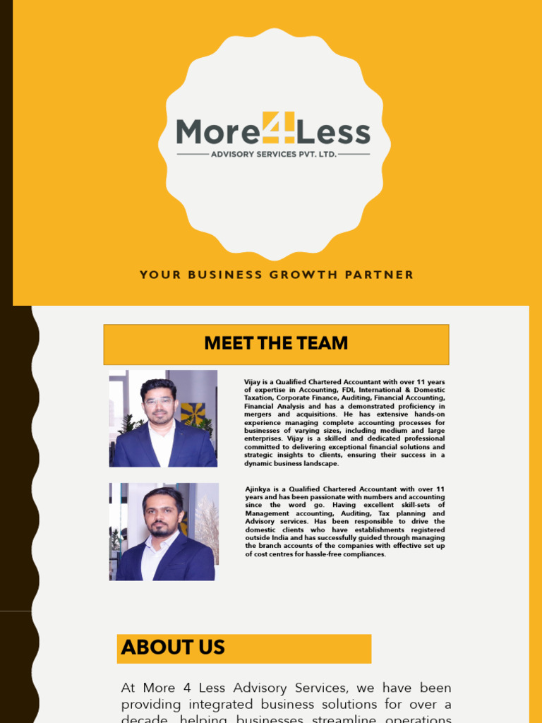 M4L-Profile and Case Study | PDF | Outsourcing | Accounting