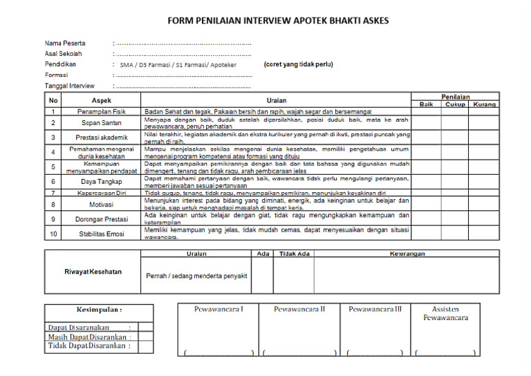 Form Interview | PDF