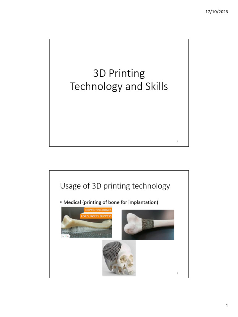 3D Printing Technology Overview | PDF | 3 D Printing | Do It Yourself