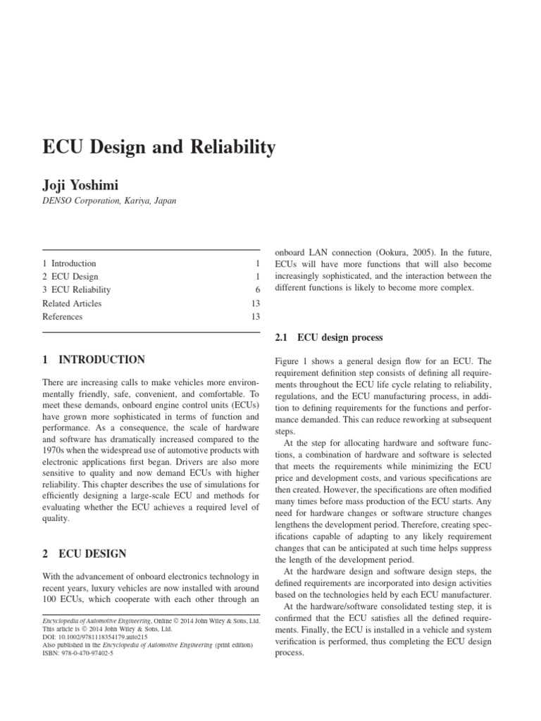 ECU Design and Reliability Overview | PDF | Corrosion | Electrode