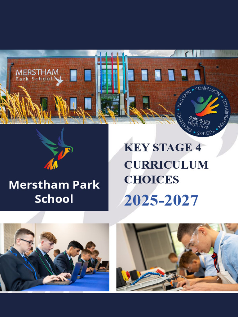 Key Stage 4 Curriculum Choices 2025-2027 | PDF | Science | Mathematics