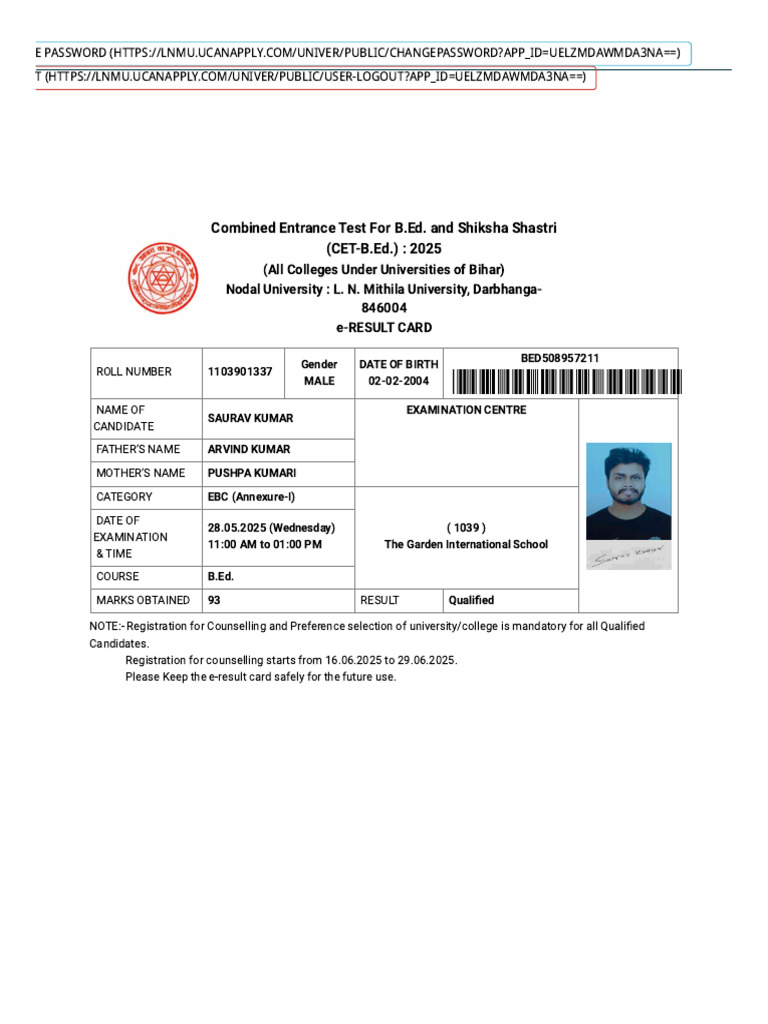 Lalit Narayan Mithila University | PDF