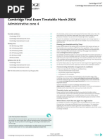 Igcse Time Table 2026 - 20250617 - 190400 - 0000 | PDF