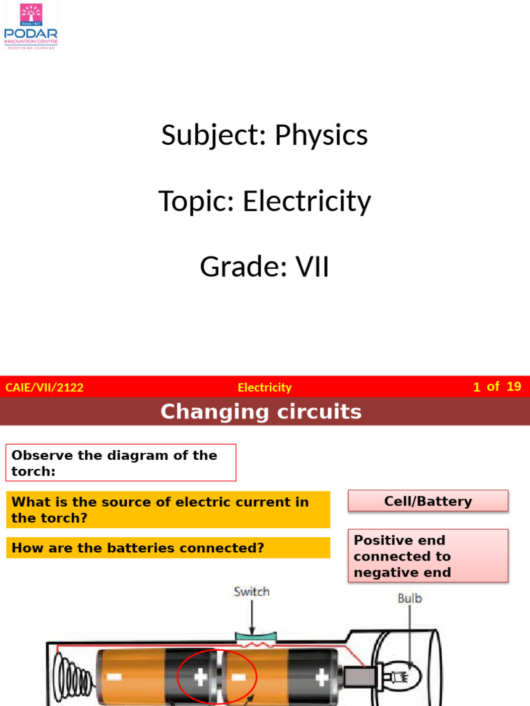 VII Phy Unit 10.6 10.9 Electricity | PDF | Voltage | Series And Parallel Circuits