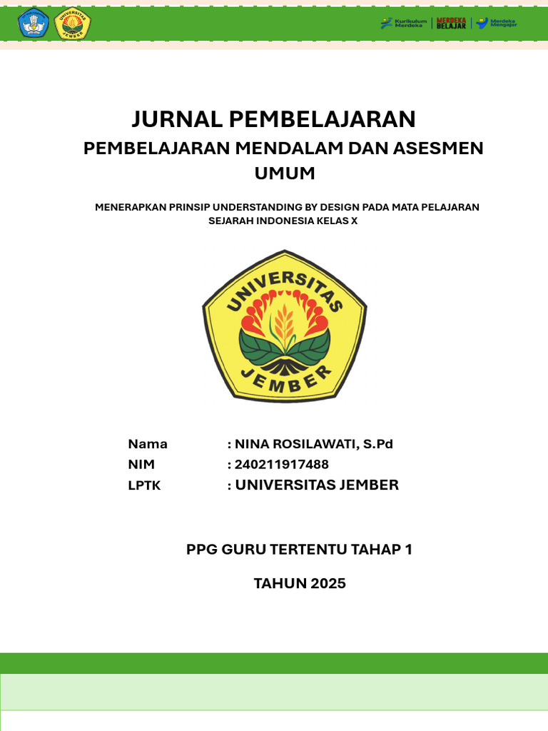 PENERAPAN PEMBELAJARAN BERDASARKAN PRINSIP UbD | PDF
