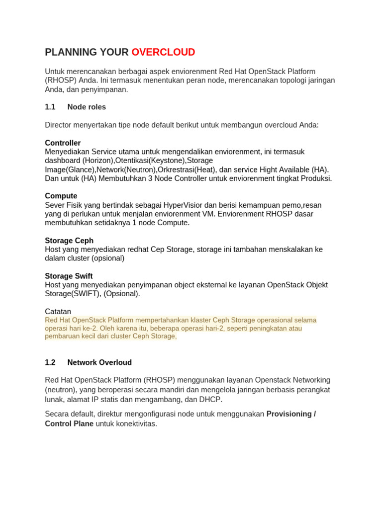 4-Introduction OpenStack OverCloud | PDF