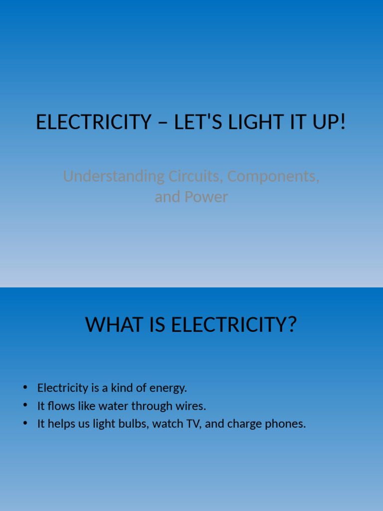 Grade4 Electricity Presentation (Autosaved) | PDF