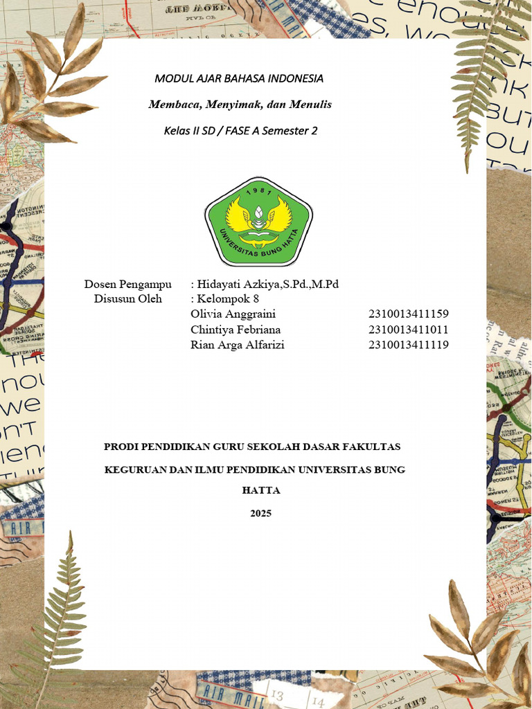 Modul Ajar PBSI Kelompok 8 | PDF