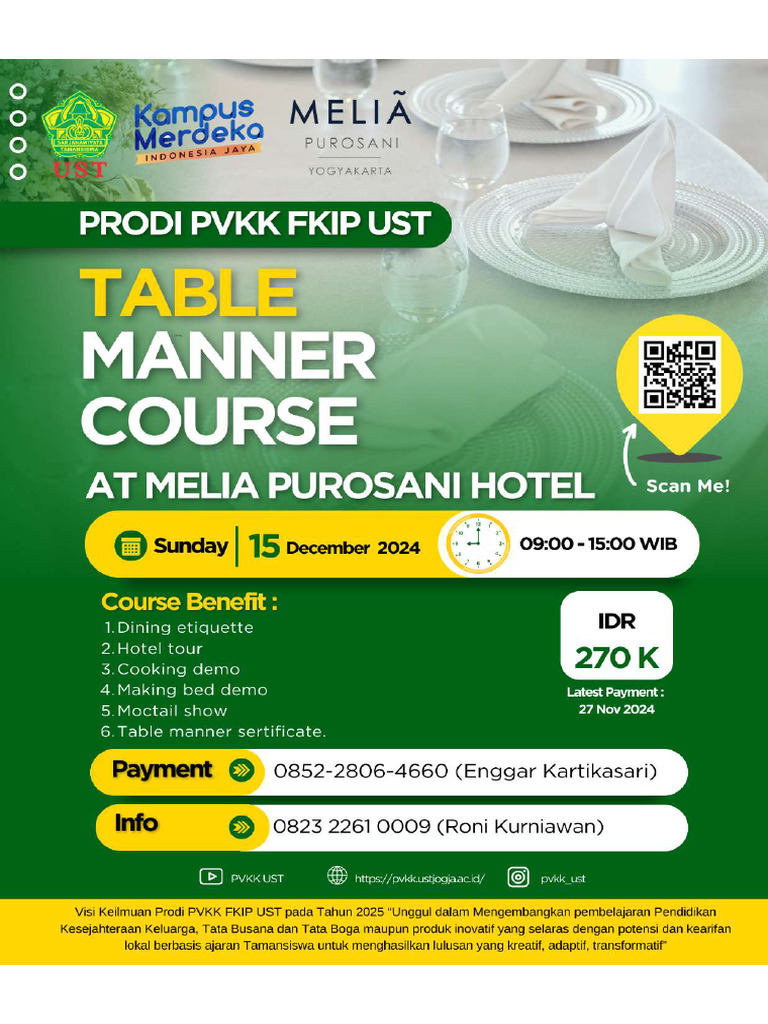 Banner & Leaflet Table Manner 2024 | PDF