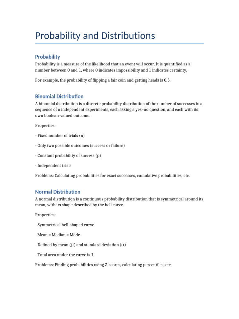 Understanding Probability Distributions | PDF