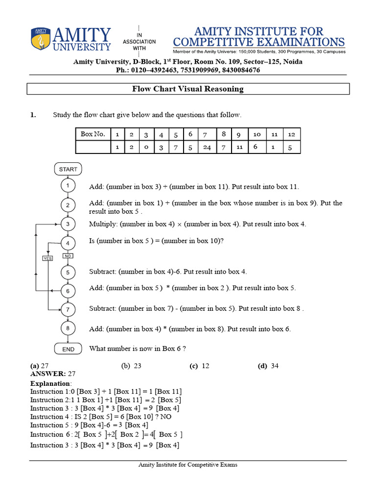 Flow Chart Practice Test With Ans | PDF