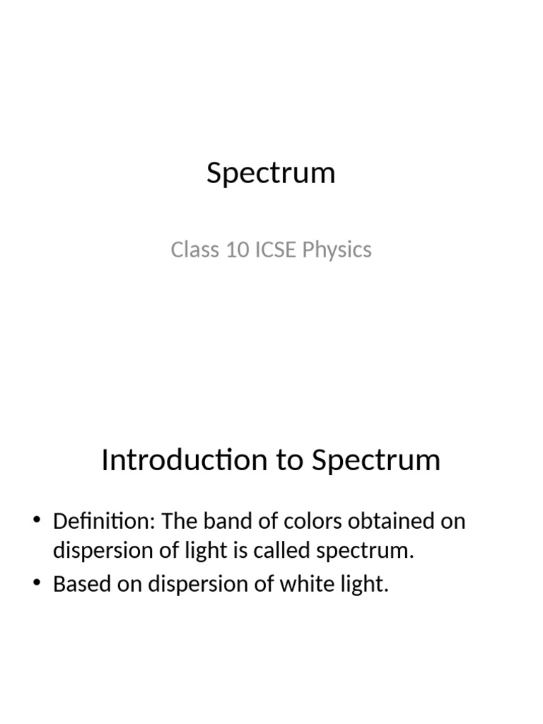 Spectrum Class 10 ICSE | PDF