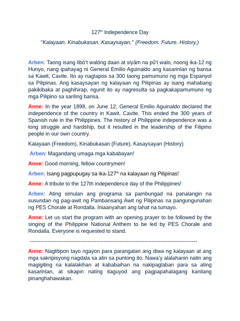 Script - Independence Day | PDF