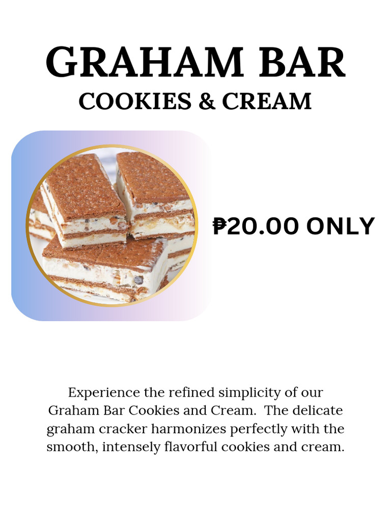 Graham Bar Cookies & Cream Delight | PDF