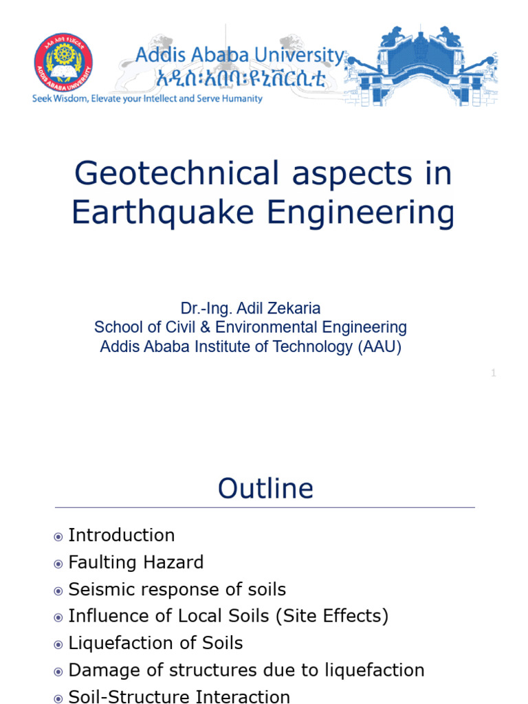 Geotechnical Aspect in EQ ENG | PDF | Earthquakes | Geology