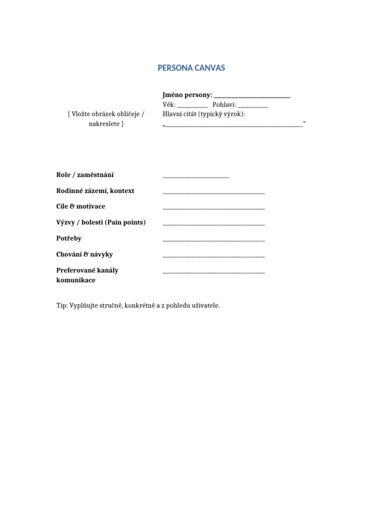 Persona Template | PDF
