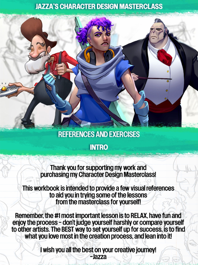 Character Design Masterclass Exercises | PDF