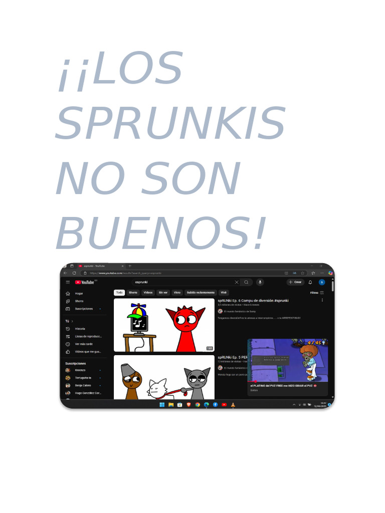Los Sprunkis No Son Buenos | PDF