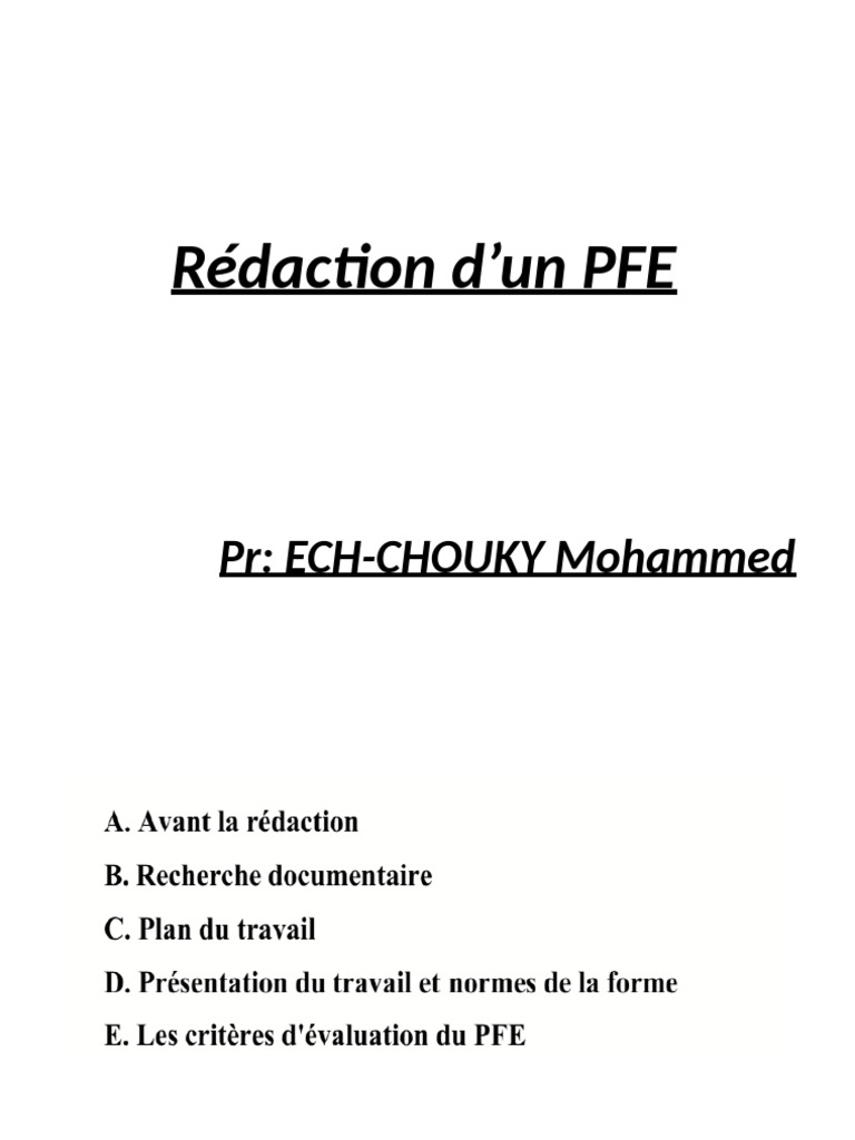 METHODOLOGIE PFE | PDF