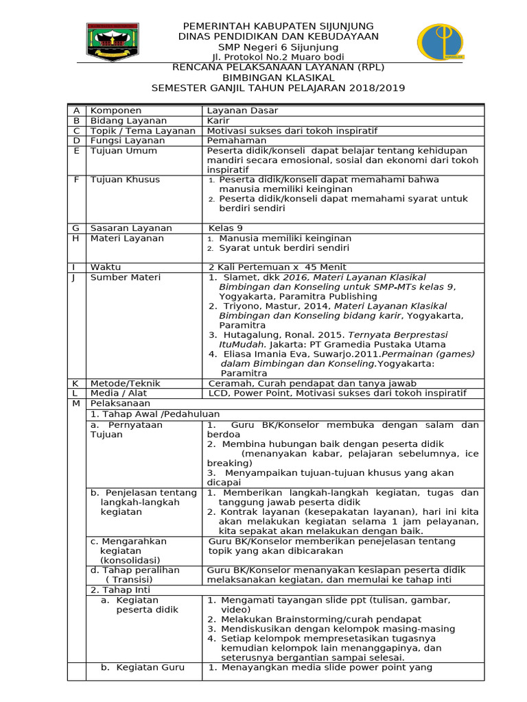 RPL Motivasi Sukses Dari Tokoh Inspiratif (Ganjil) | PDF