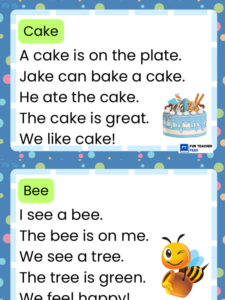 Long Vowels Reading Passages Set 1 | PDF