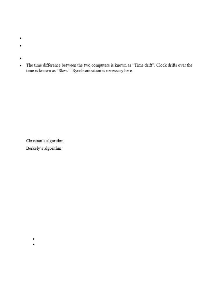 Physical Clock Synchronization in Systems | PDF | Distributed Computing ...