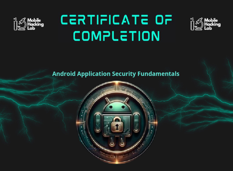 Certificate Android Application Security Free Course ...