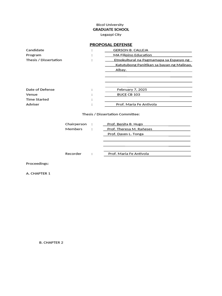 Etnokultural na Pagmamapa Thesis Defense | PDF