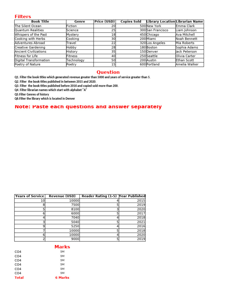 Sheet 2 Mock Test | PDF