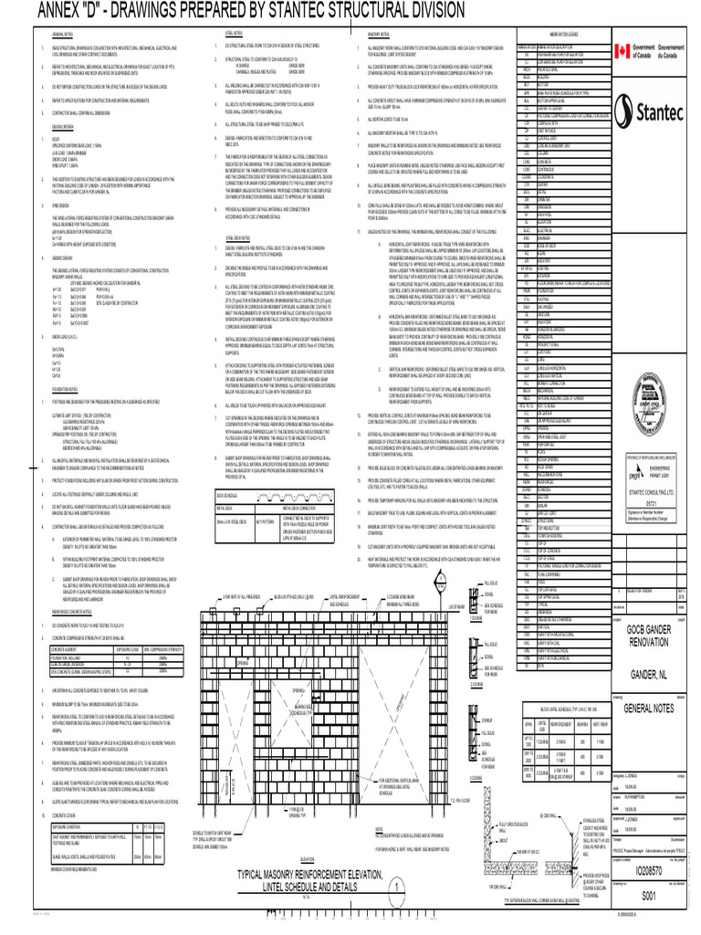 Structural Drawings and Notes Overview | PDF | Structural Steel | Masonry