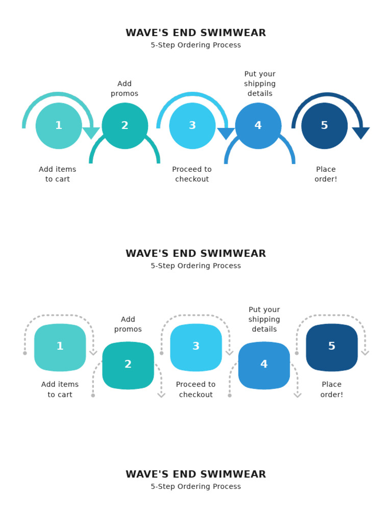 Arrow Chart Visual Charts Presentation in Blue White Teal Simple Style ...