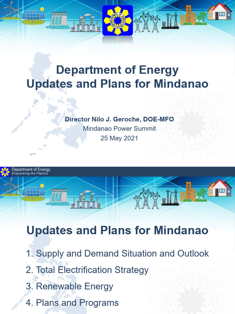 Mindanao Electrification and Energy Plans | PDF | Philippines ...
