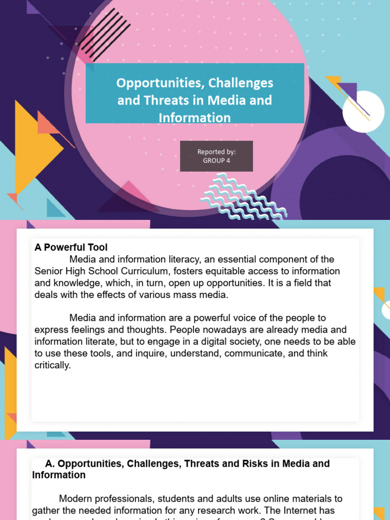 Media Literacy: Opportunities & Challenges | PDF | Copyright ...