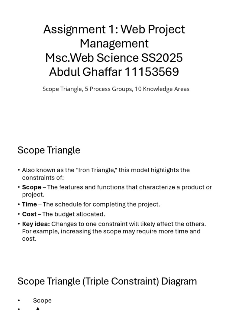 Assignment 1 Web Project Management | PDF