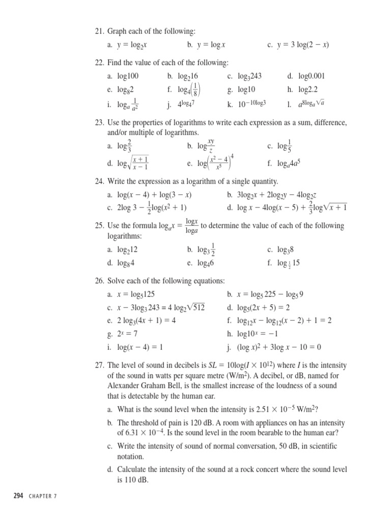 Advanced Functions and Introductory Calculus (1) 1 498 311 | PDF | Decibel | Logarithm