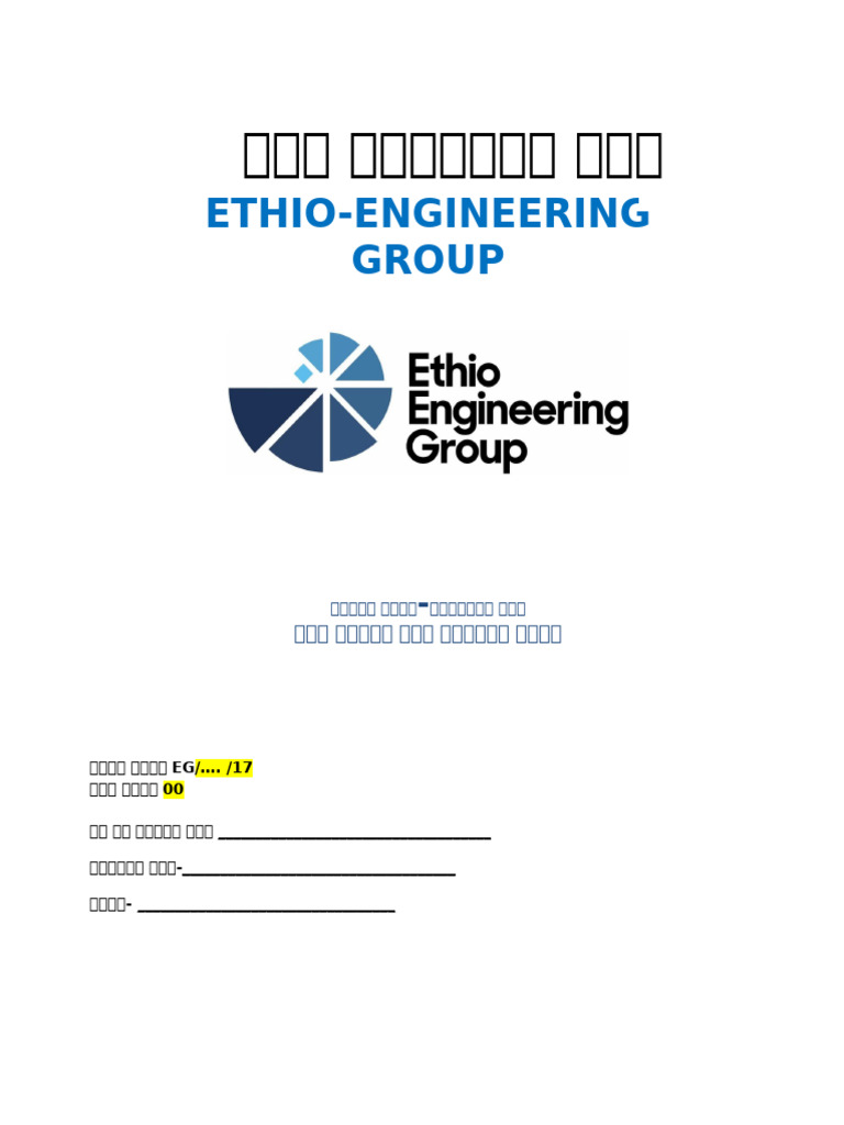 Ethio-Engineering Group | PDF