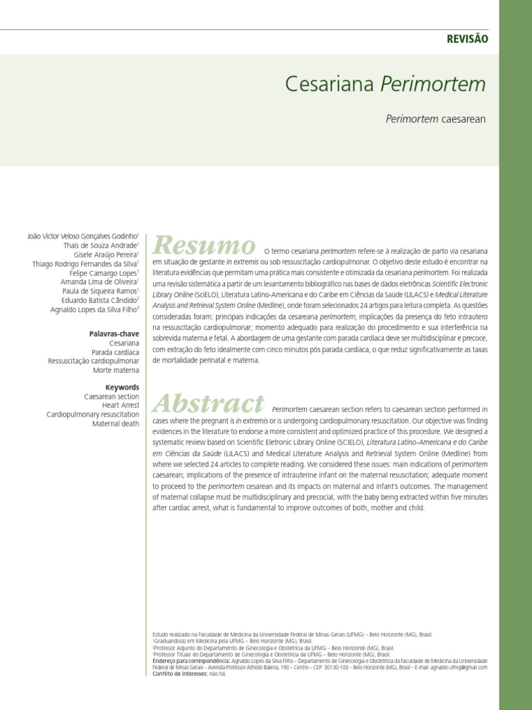 Cesarea Perimortem Femina 2014 | PDF | Gravidez | Feto