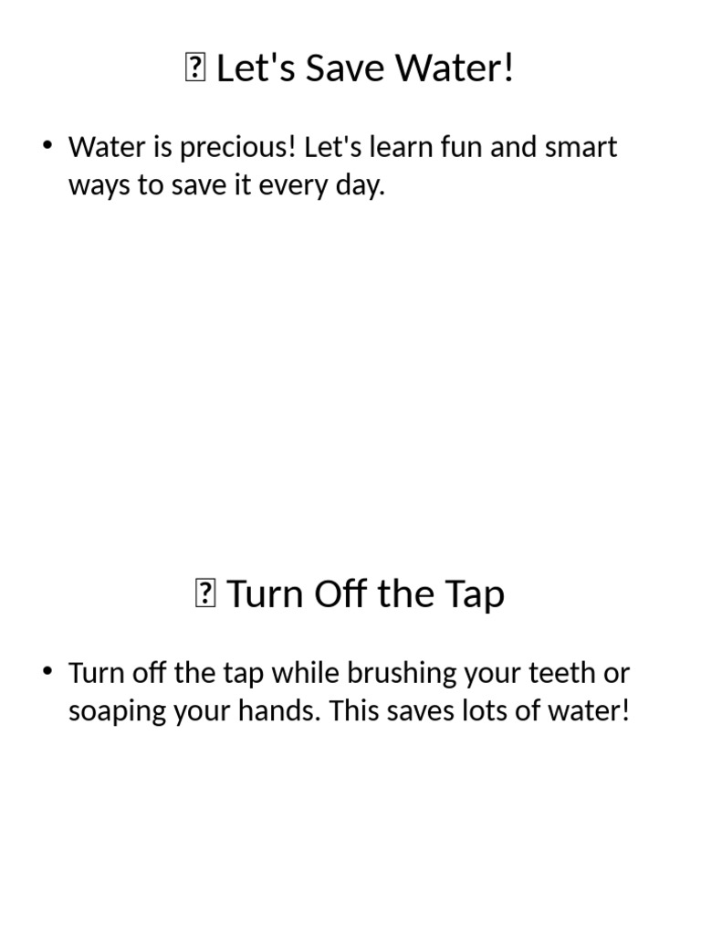 Water Saving Project Grade3 | PDF