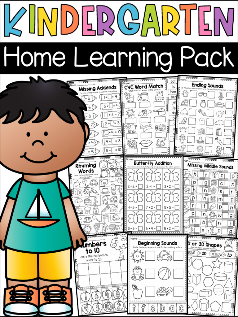 Kindergarten Home Learning Activities | PDF | Linguistics | Writing