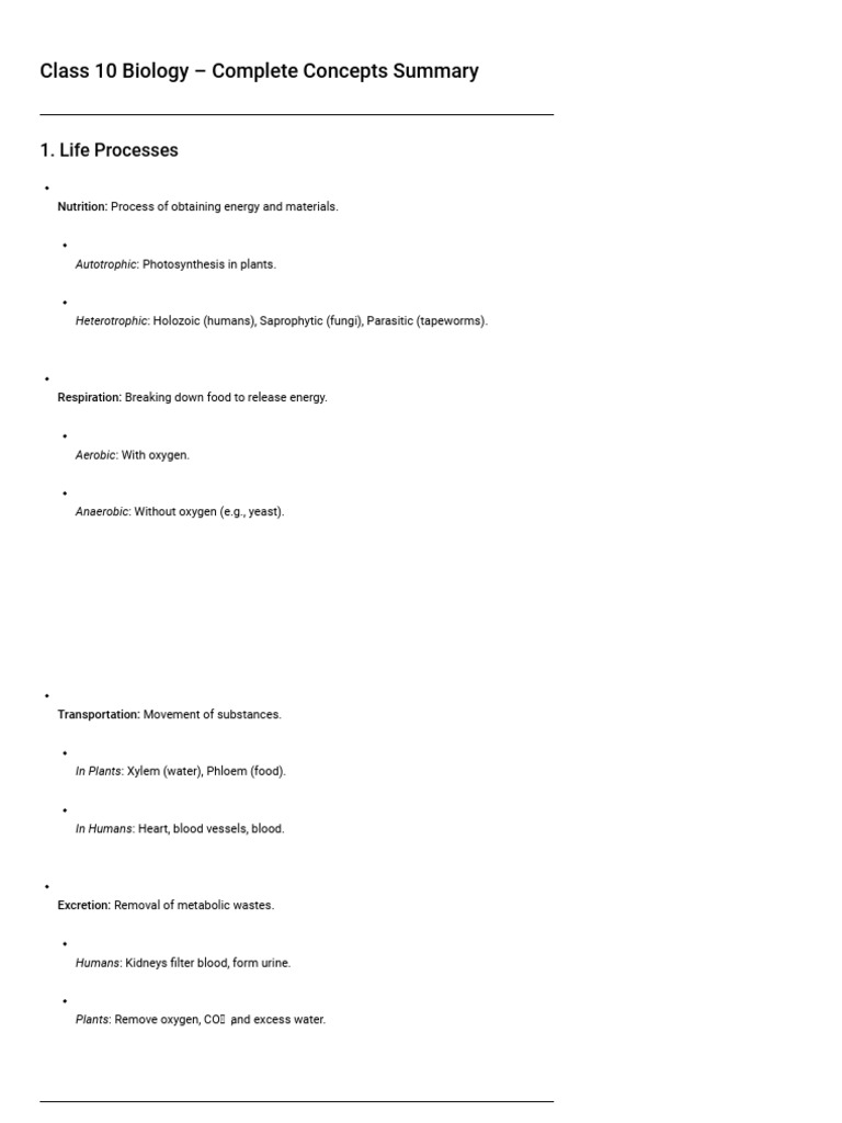 Class 10th Bio Important Topics | PDF | Reproduction | Plants