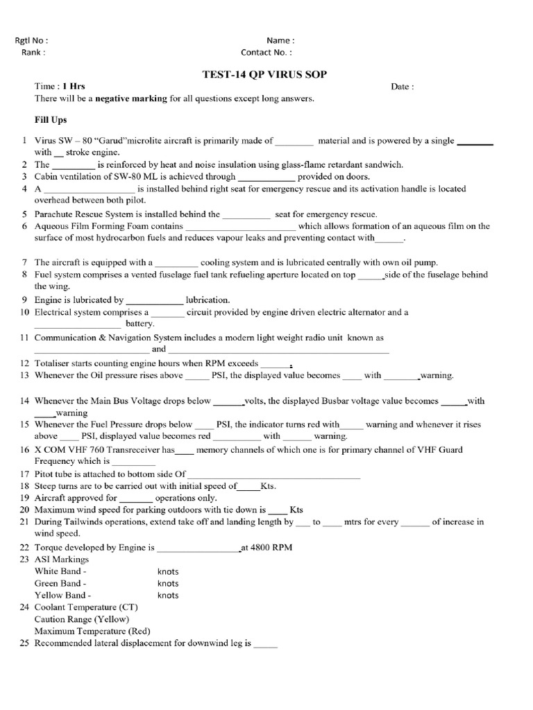Test-14 QP Virus Sop | PDF