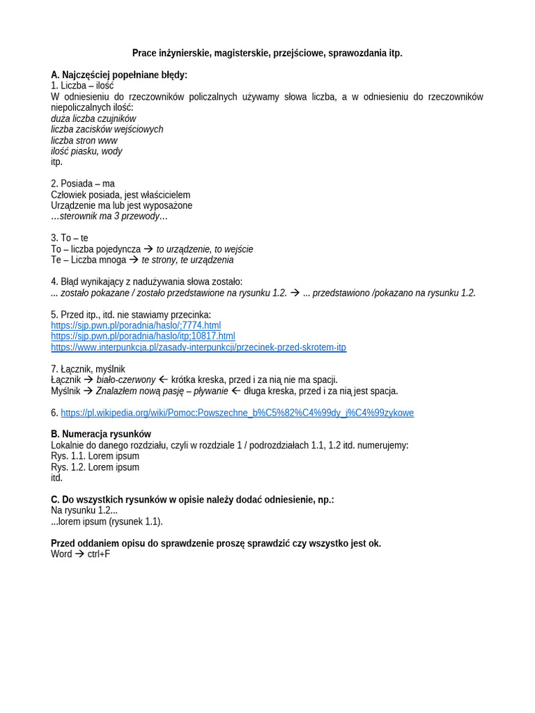 Bledy Dyplom | PDF