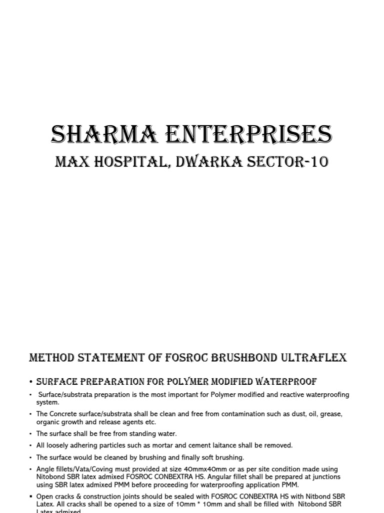 Method Statement Brushbond and Bore Packing | PDF | Concrete | Natural ...