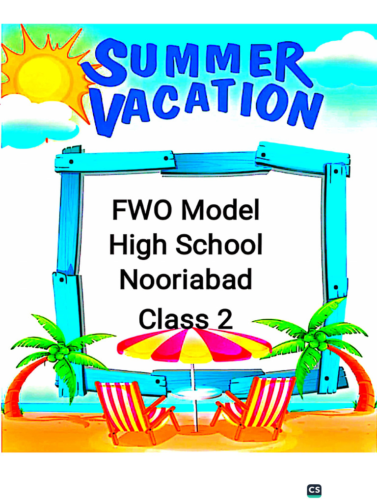 Class 2 Summer Vacation Work | PDF