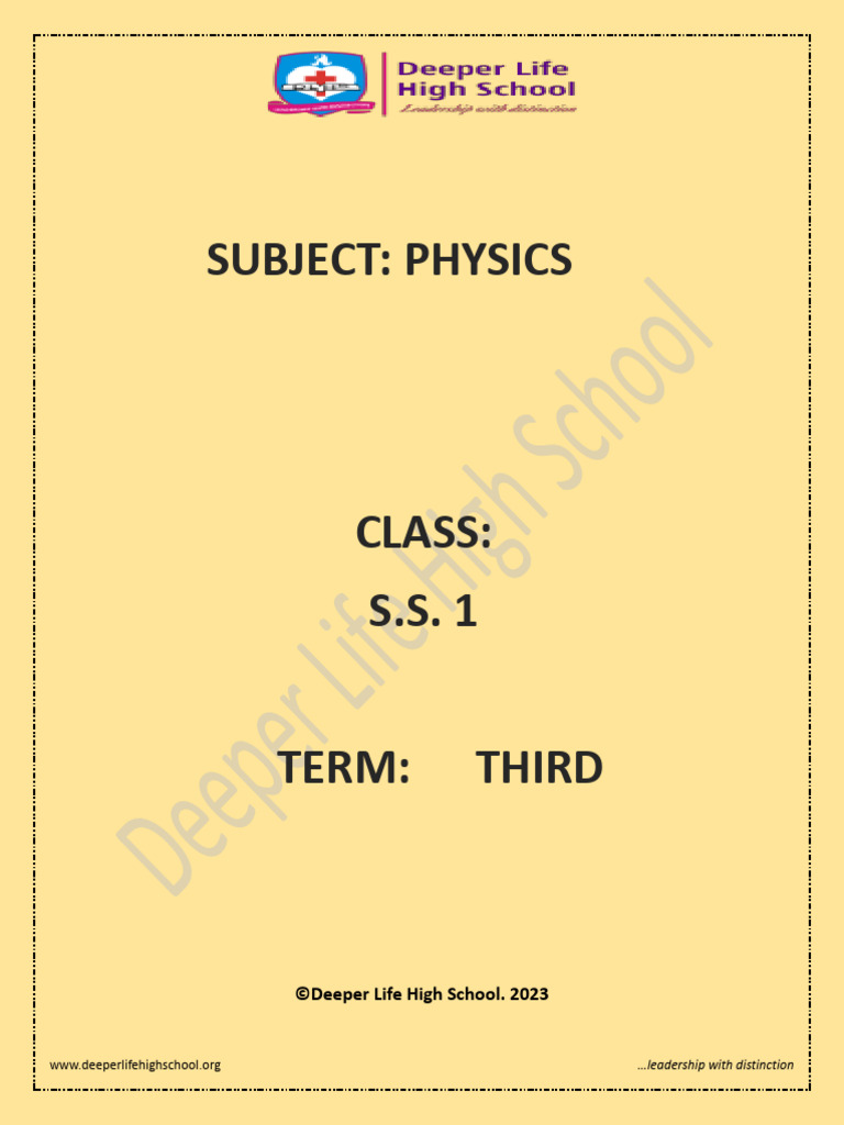 SS1 Physics Scheme of Work Overview | PDF | Force | Gravity
