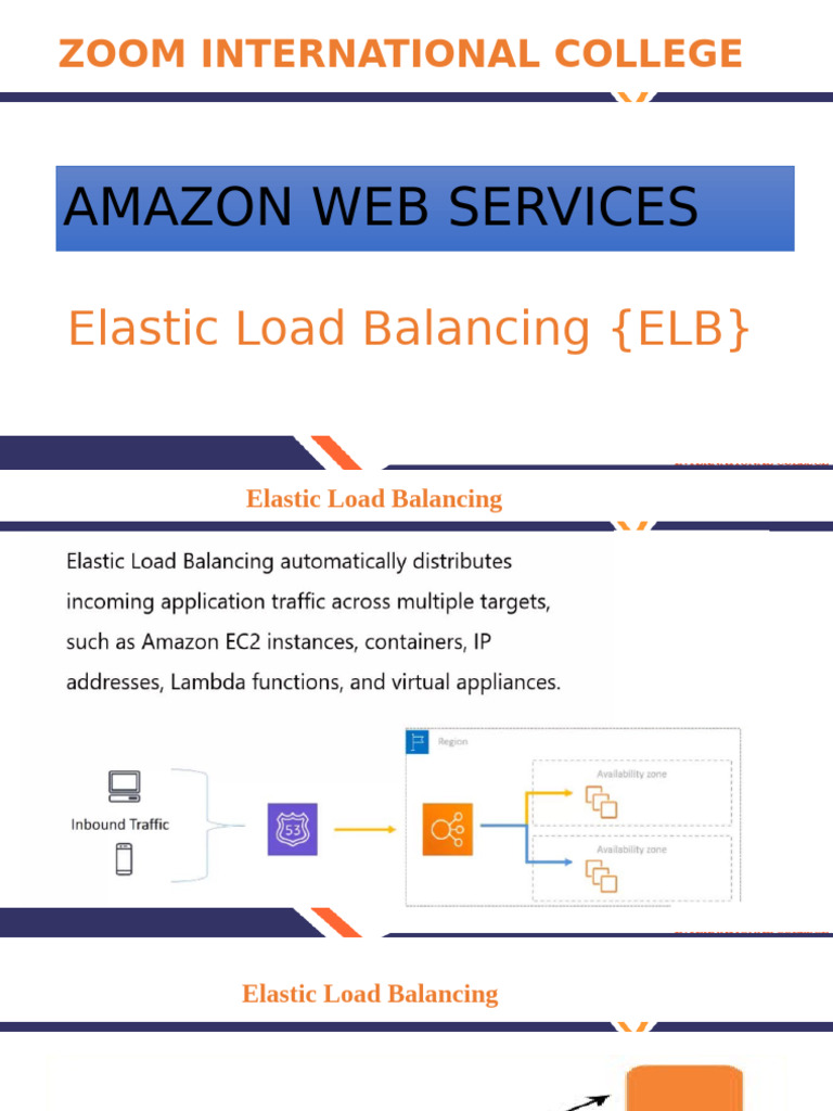 Elastic Load Balancing | PDF | Load Balancing (Computing) | Information Technology