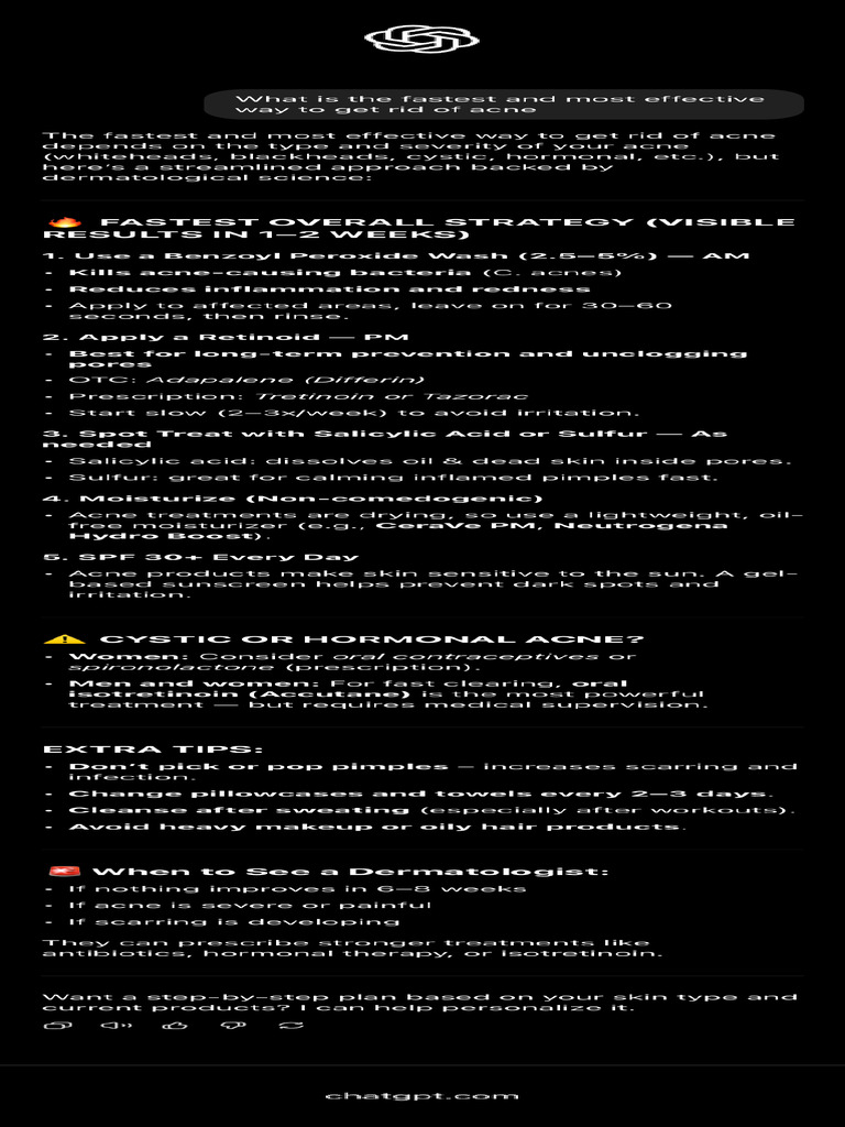 Fast Acne Treatment Tips | PDF