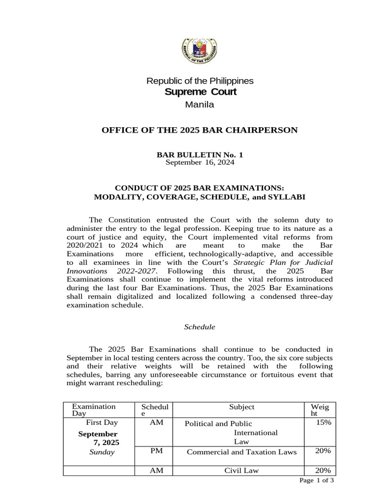 Bar Syllabus 2025 Word | PDF | Taxes | Will And Testament