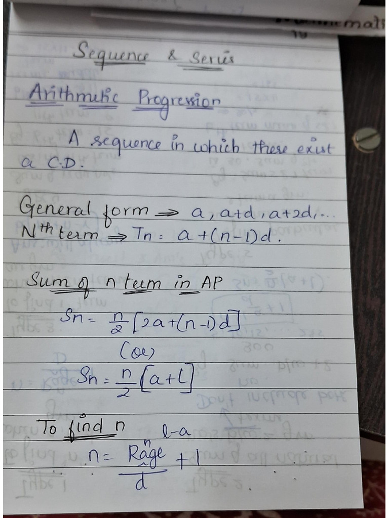 Maths Sequence and Series | PDF