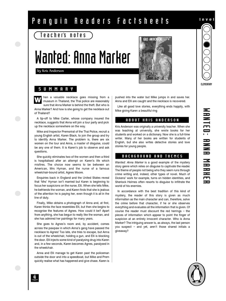 Wanted Anna Marker. Factsheets 2001 | PDF